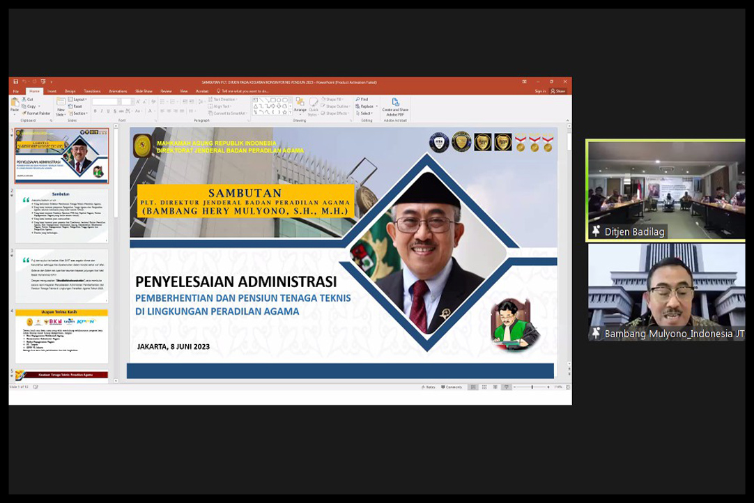 Kupas Tuntas Administrasi Pemberhentian dan Pensiun Tenaga Teknis dilingkungan Peradilan Agama ...