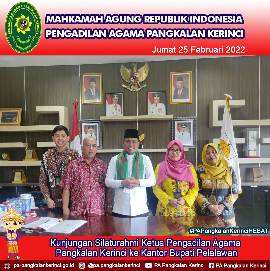 Kunjungan Silaturahmi Ketua Pengadilan Agama Pangkalan Kerinci ke Kantor Bupati Pelalawan